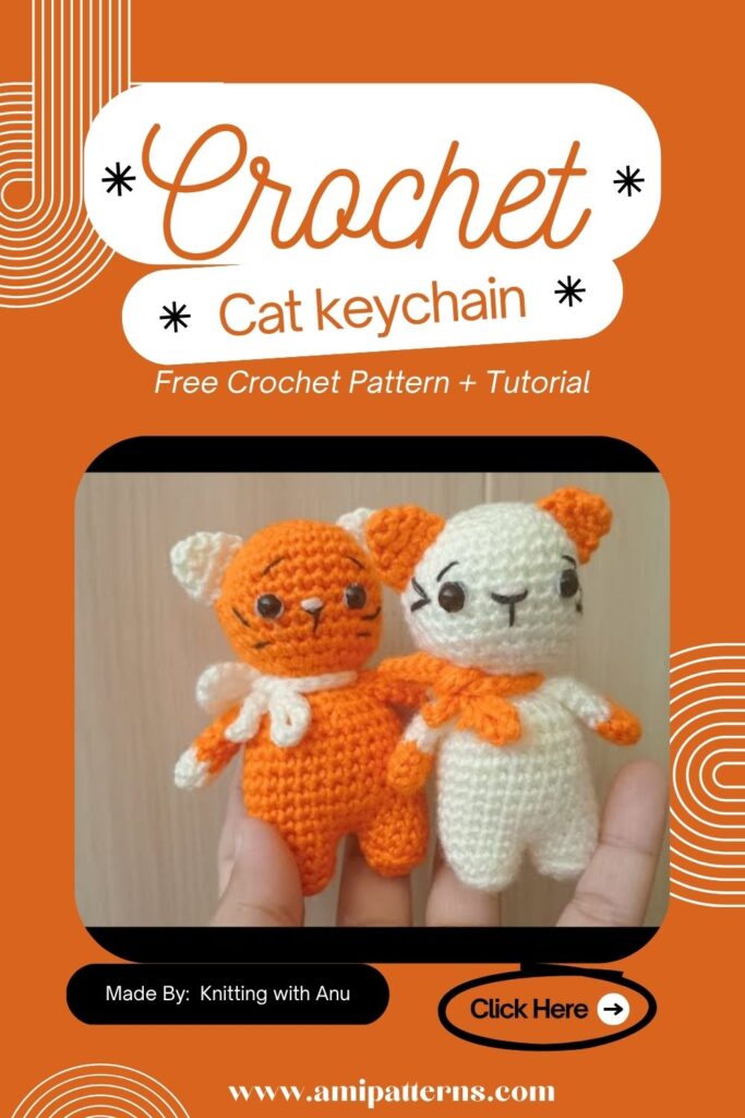 Charming Crochet Cat Keychain Amigurumi Pattern Beginners